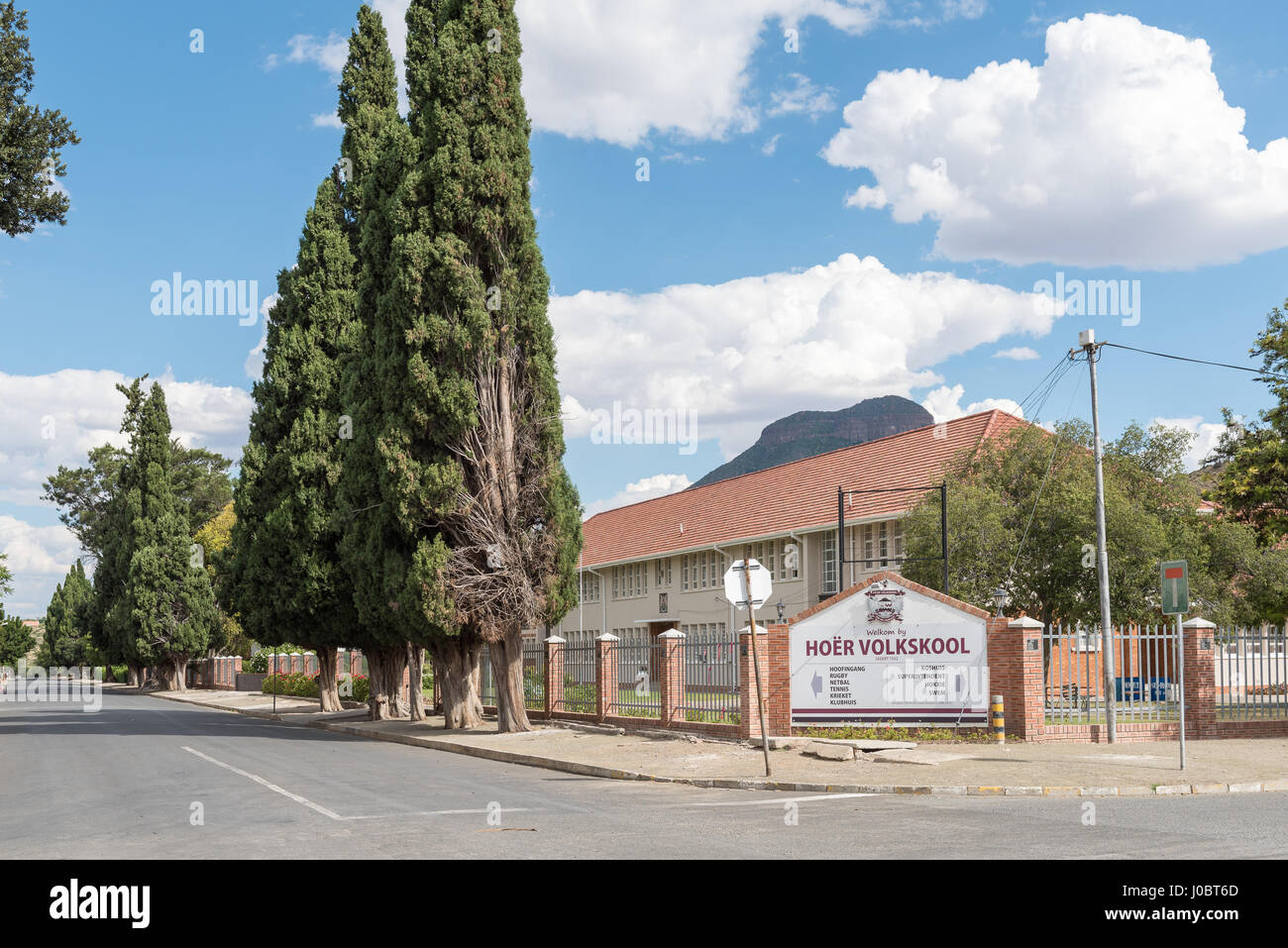 GRAAFF REINET, SOUTH AFRICA - MARCH 22, 2017: A secondary school, Hoër ...