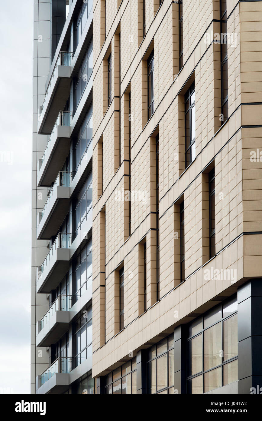 Modern architecture facade with balconies and windows Stock Photo - Alamy
