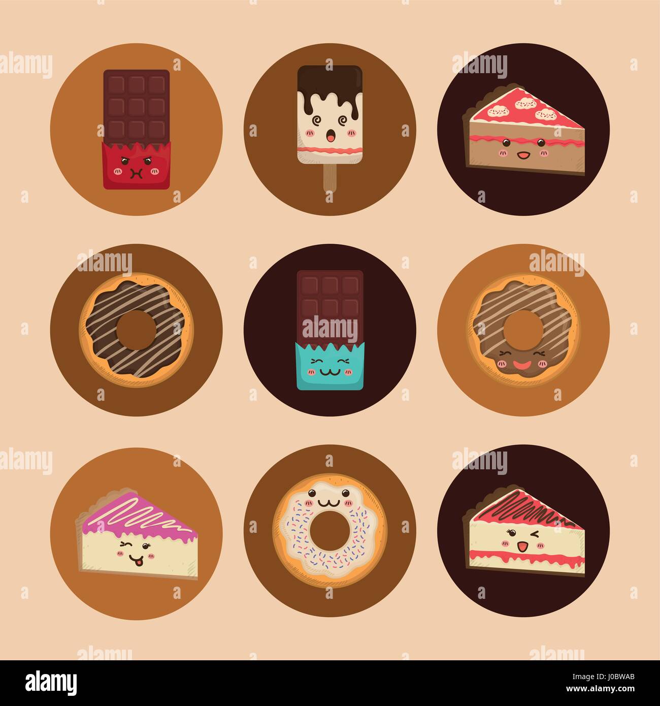 Sweet dessert cartoon Stock Vector Image & Art - Alamy