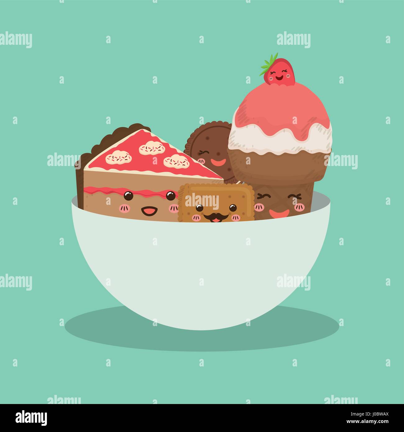 Sweet dessert cartoon Stock Vector Image & Art - Alamy
