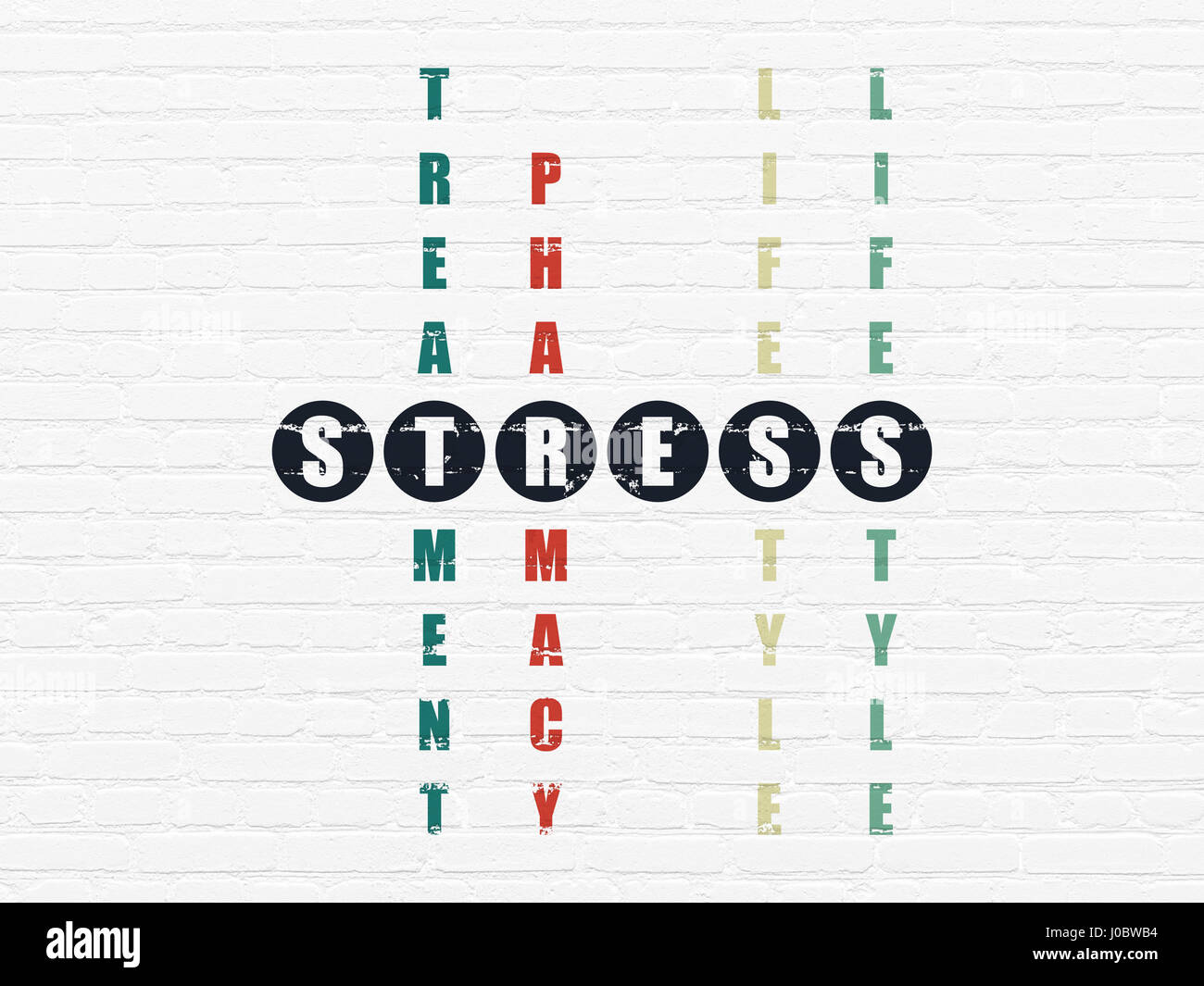 Healthcare concept: Stress in Crossword Puzzle Stock Photo - Alamy