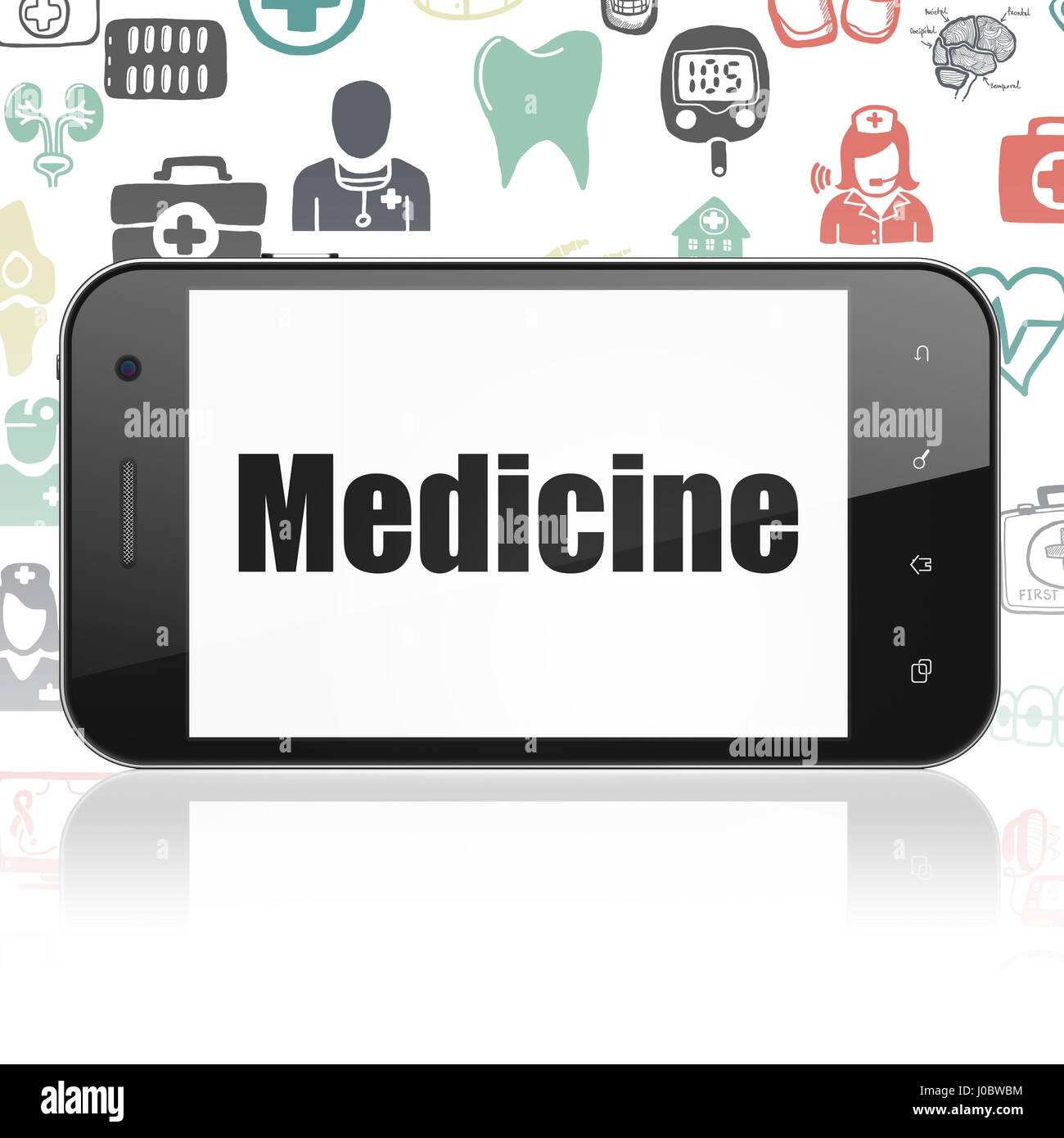 Health concept: Smartphone with Medicine on display Stock Photo - Alamy