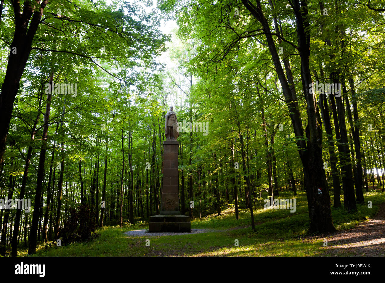 Beautiful famous monuments in Sipka park, Stramberk, Czech republic ...
