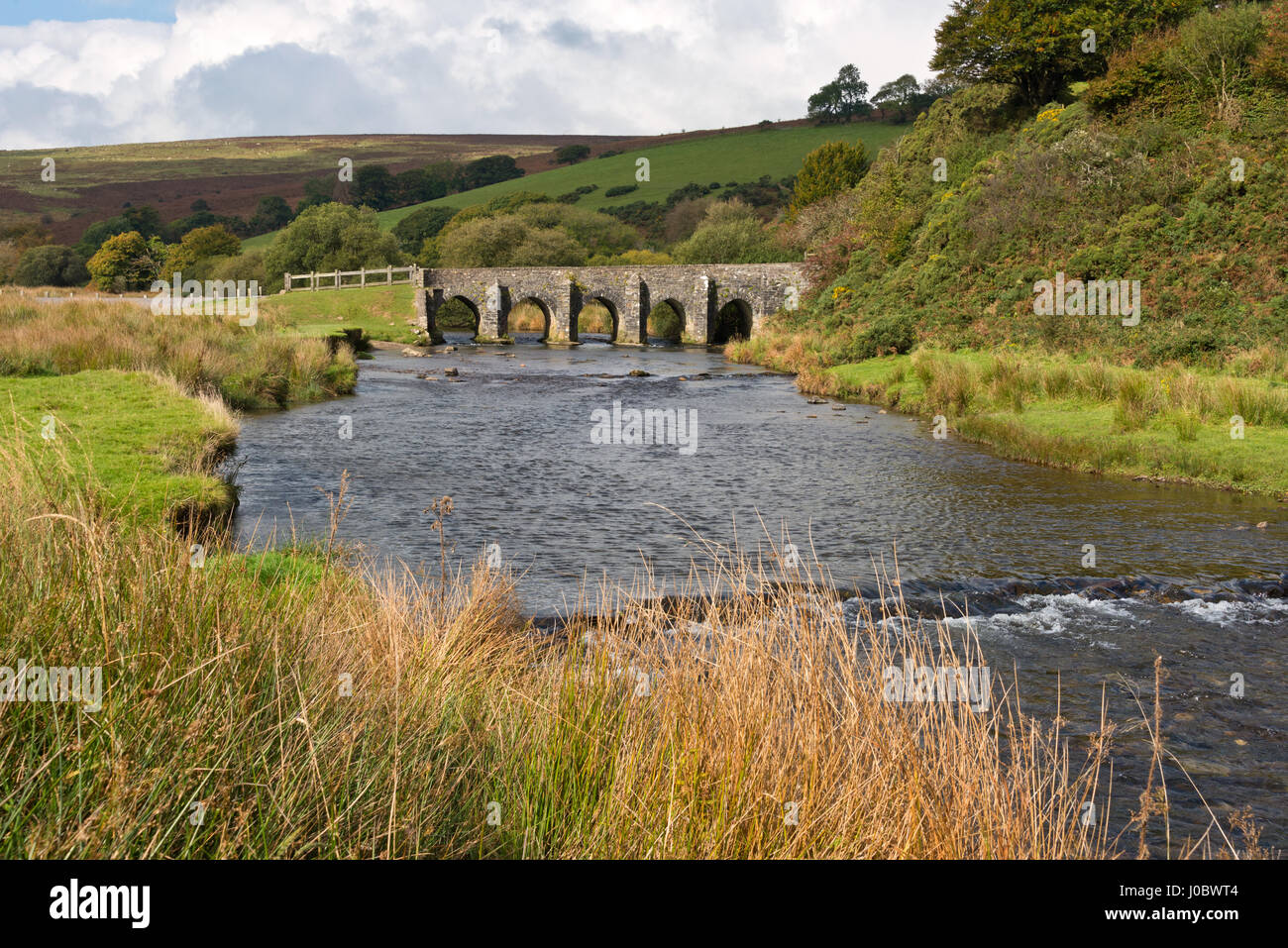 View of the countryside around Withypool Common including Landacre ...