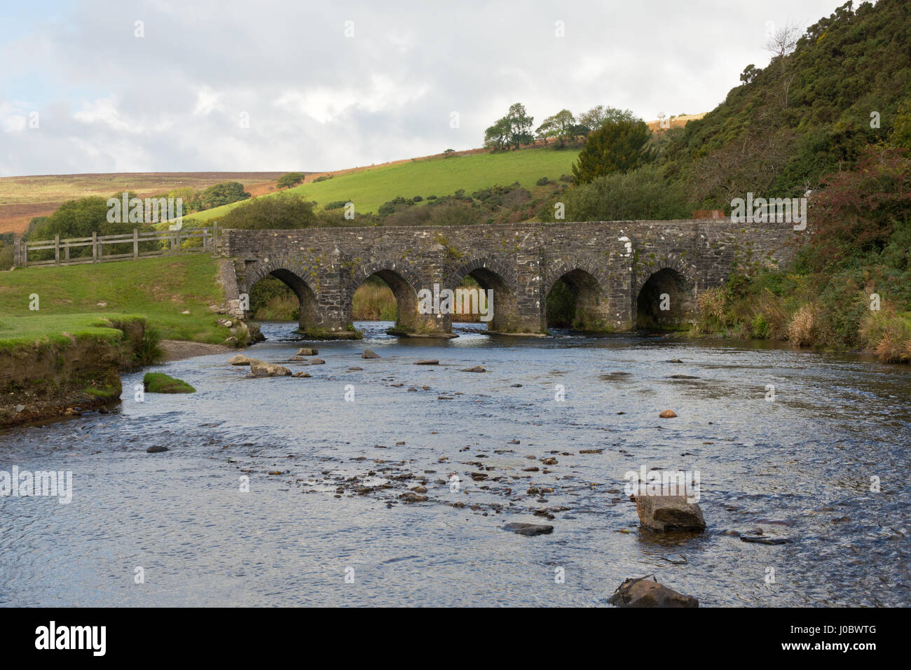 View of the countryside around Withypool Common including Landacre ...