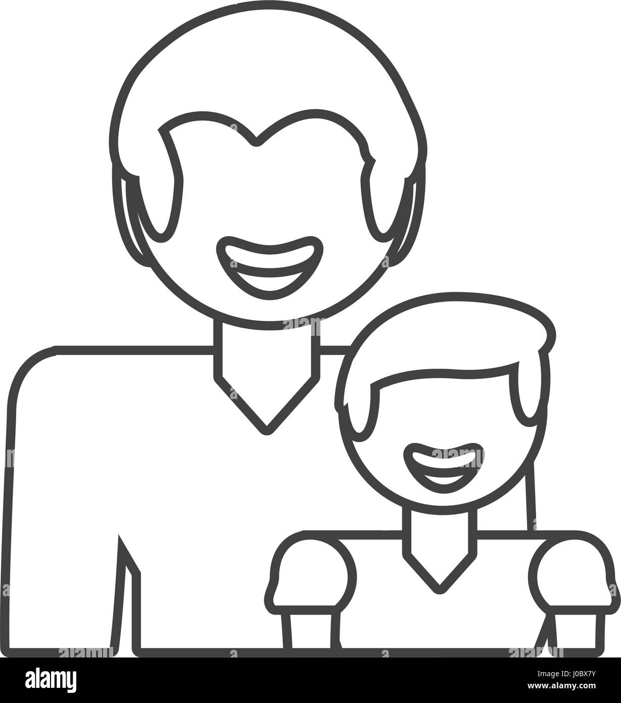 father and son relation family outline Stock Vector Image & Art - Alamy