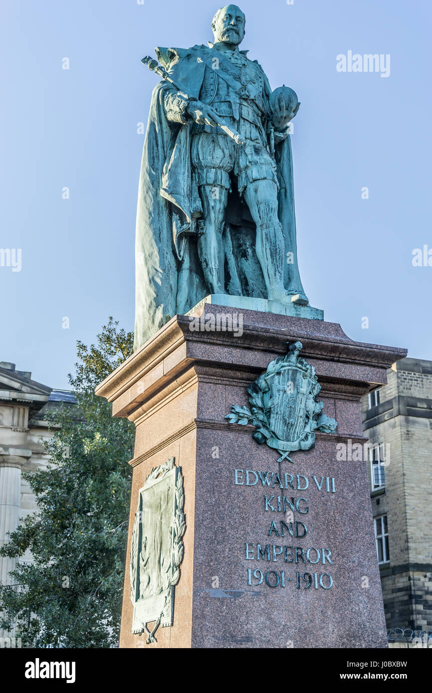 Statue of King Edward VII in the grounds of the former Kirklees college ...