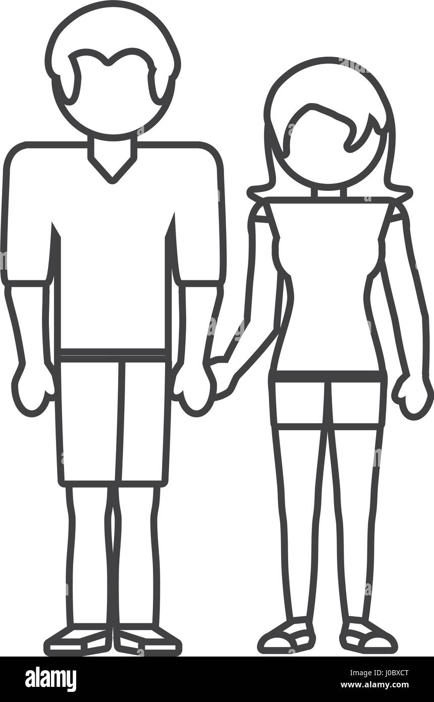 couple parents family member outline Stock Vector Image & Art - Alamy