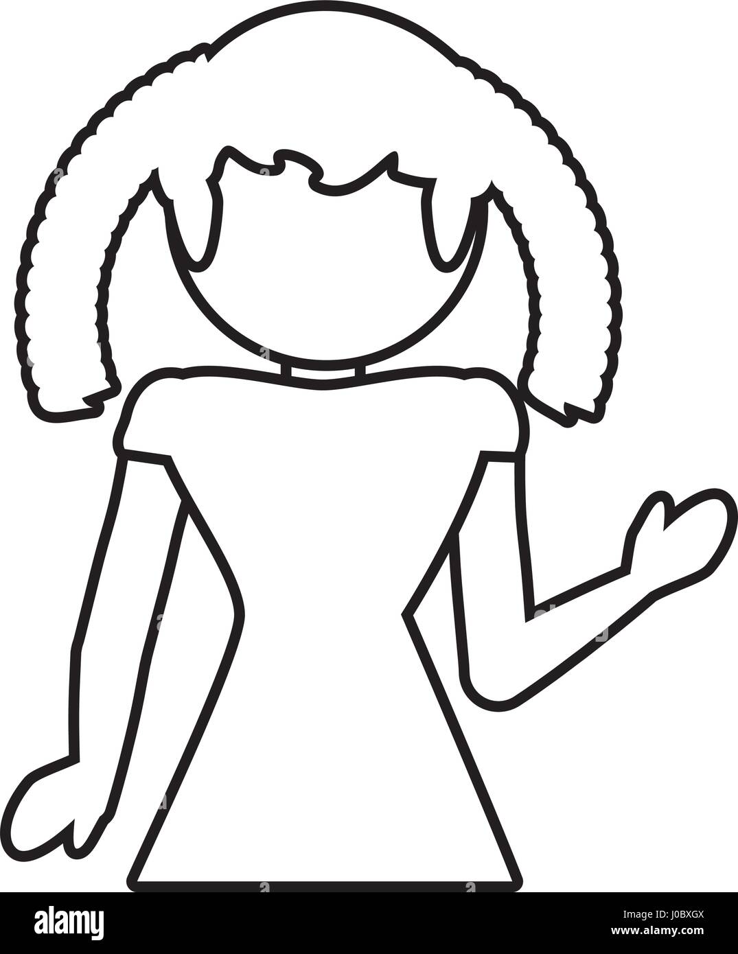 head girl female avatar outline Stock Vector Image & Art - Alamy