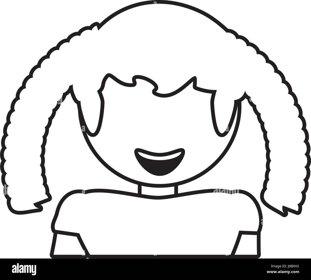 head girl female avatar outline Stock Vector Image & Art - Alamy