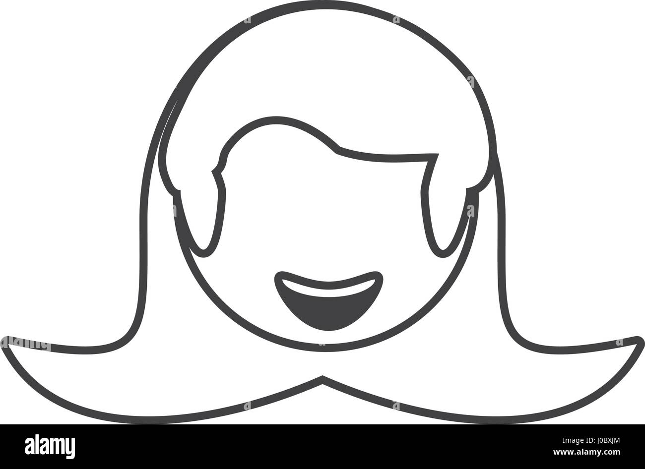 head girl female avatar outline Stock Vector Image & Art - Alamy