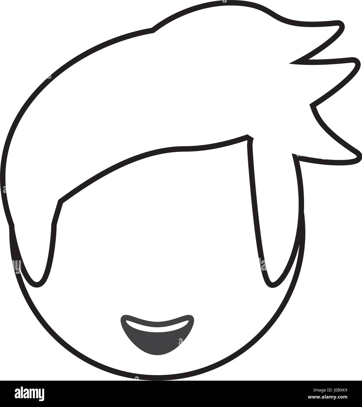 Face Side Profile Silhouette Stock Vector Images - Alamy