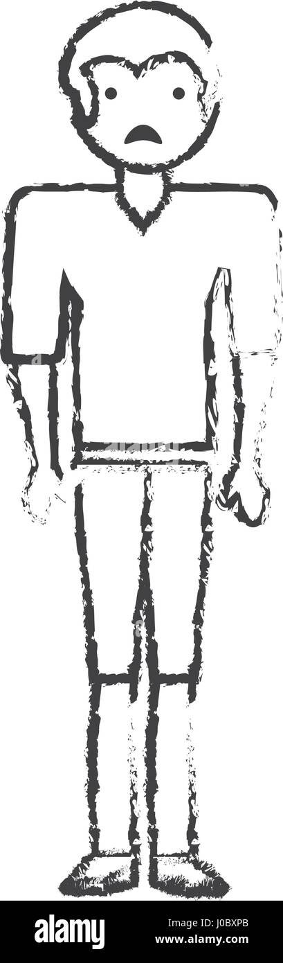 Sad Person Face Drawing