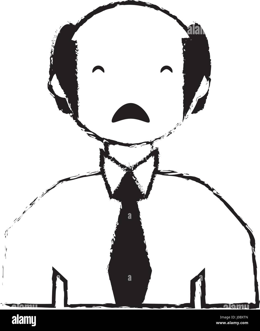 skecth man bald sad face Stock Vector Image & Art - Alamy