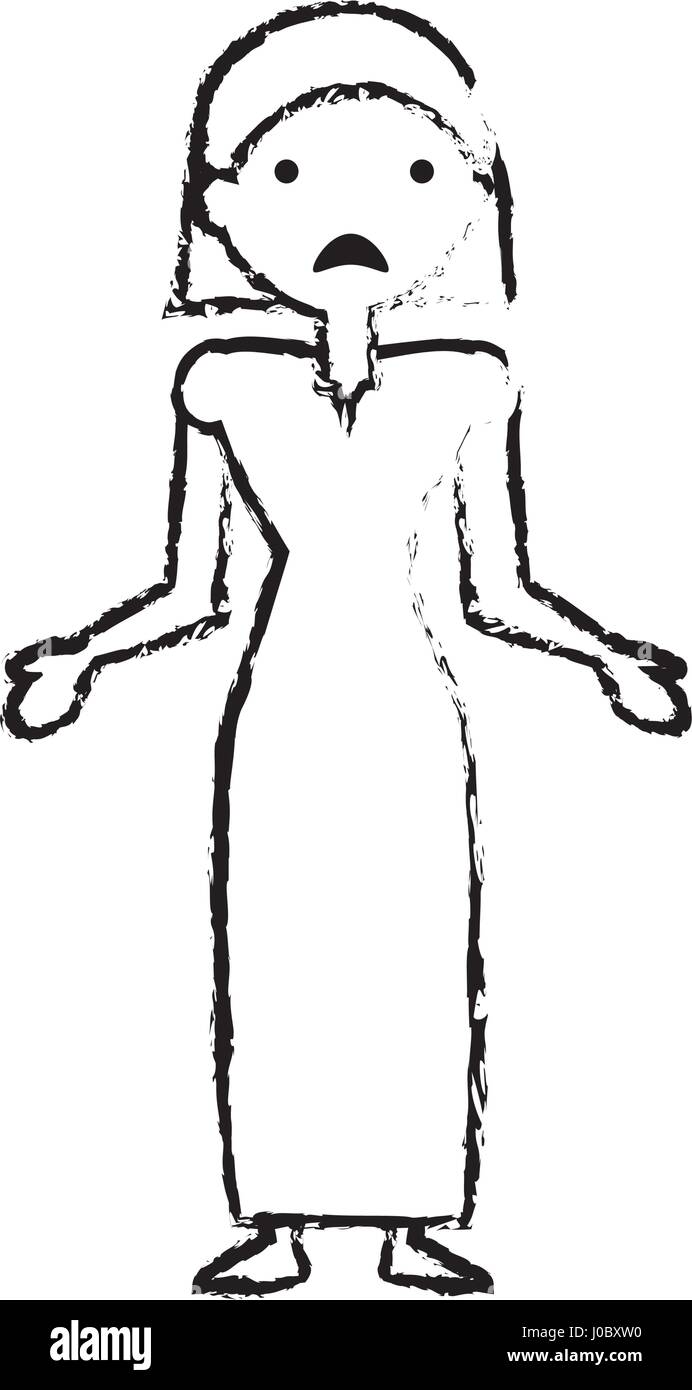 sketch female mom sad Stock Vector Image & Art - Alamy