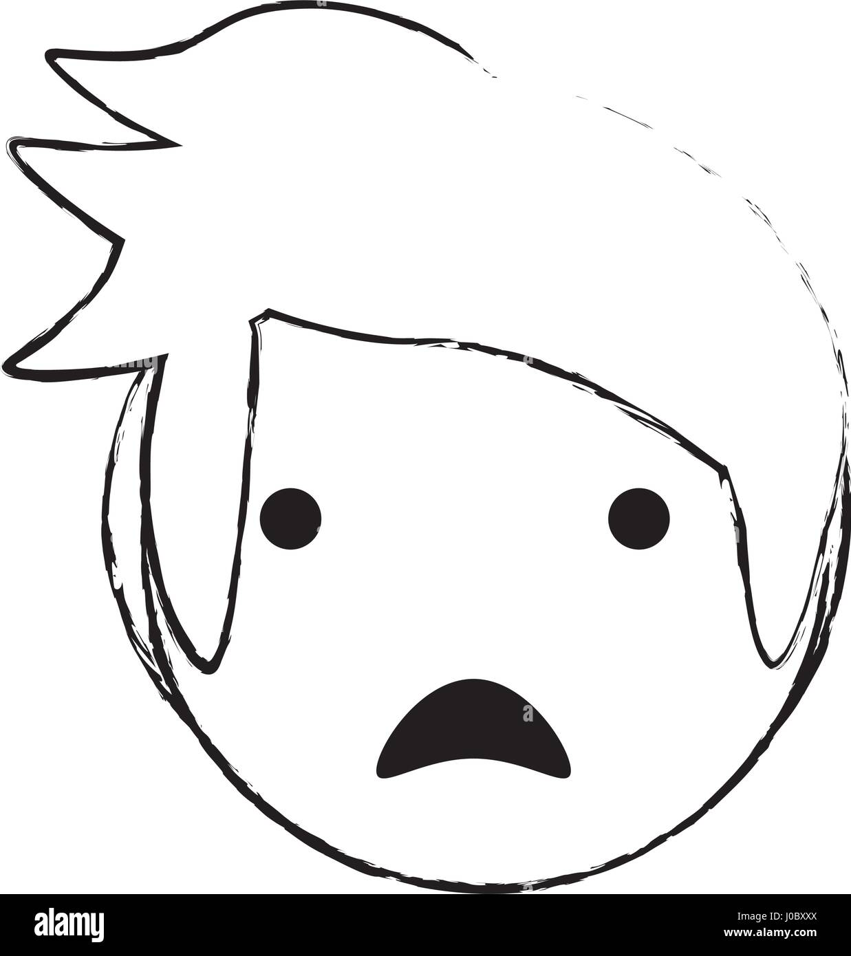 Sad Boy Face Cartoon Illustration High Resolution Stock Photography and ...