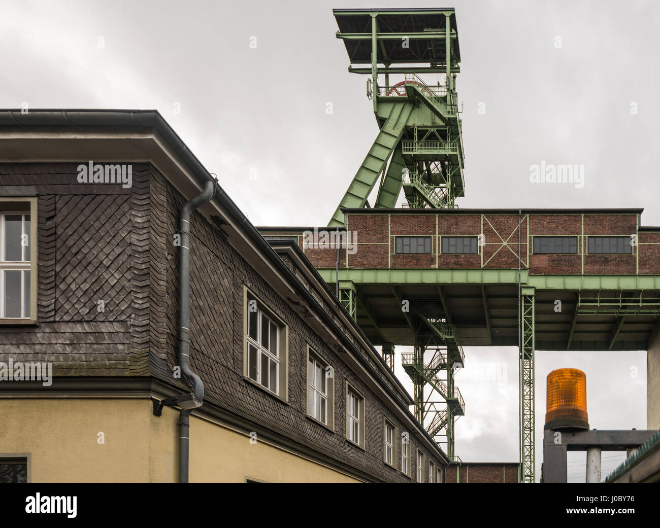 The headframe of Mine Georg in Willroth, Germany Stock Photo - Alamy