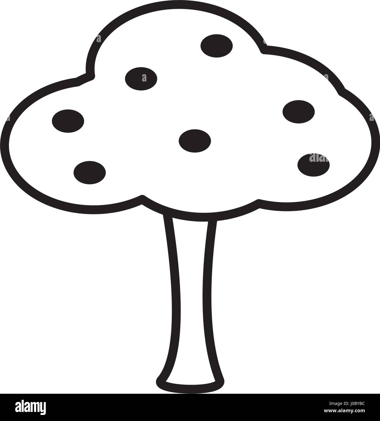 tree fruit nature outline Stock Vector Image & Art - Alamy