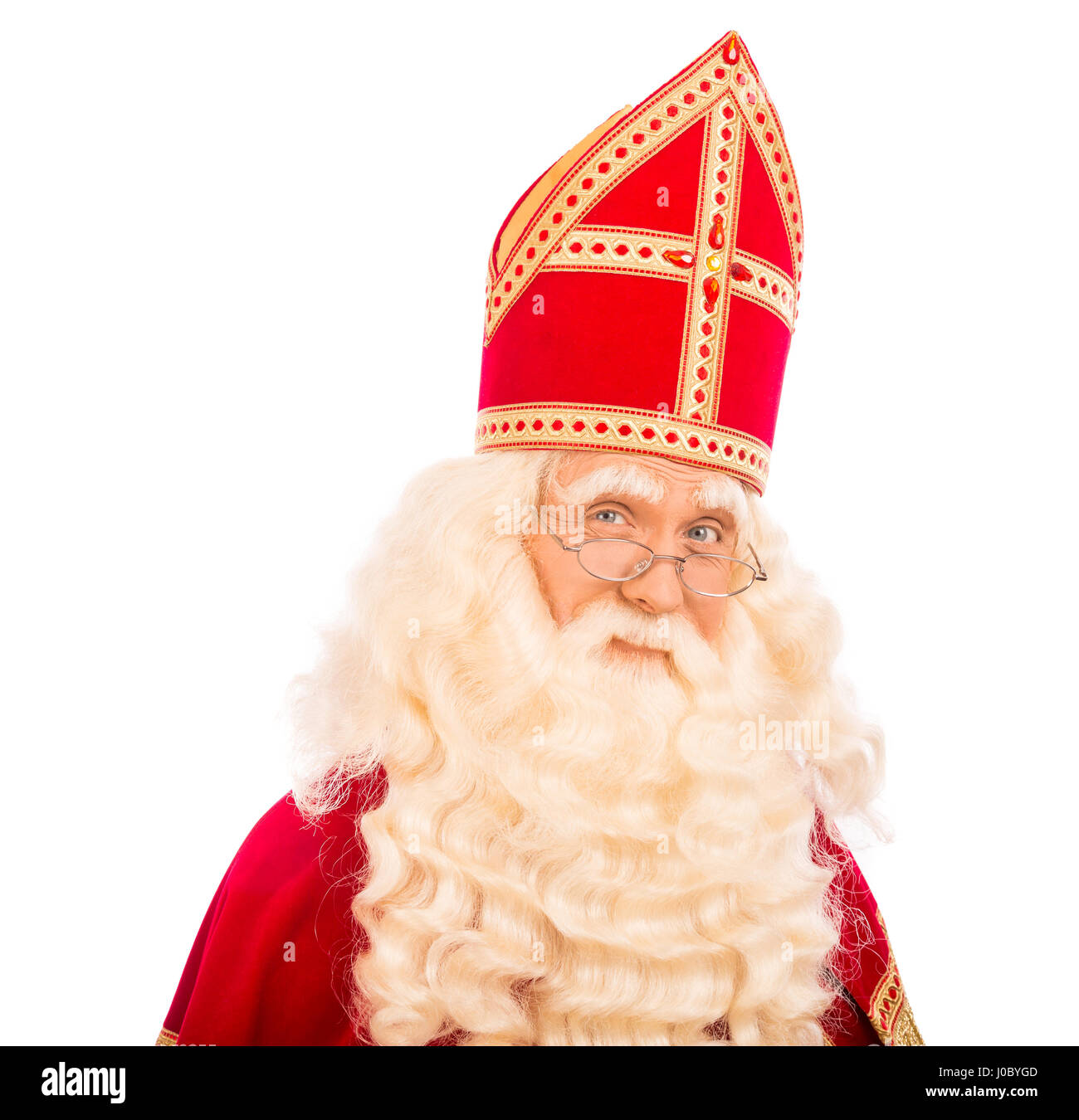 Sinterklaas portrait. isolated on white background. Dutch character of ...
