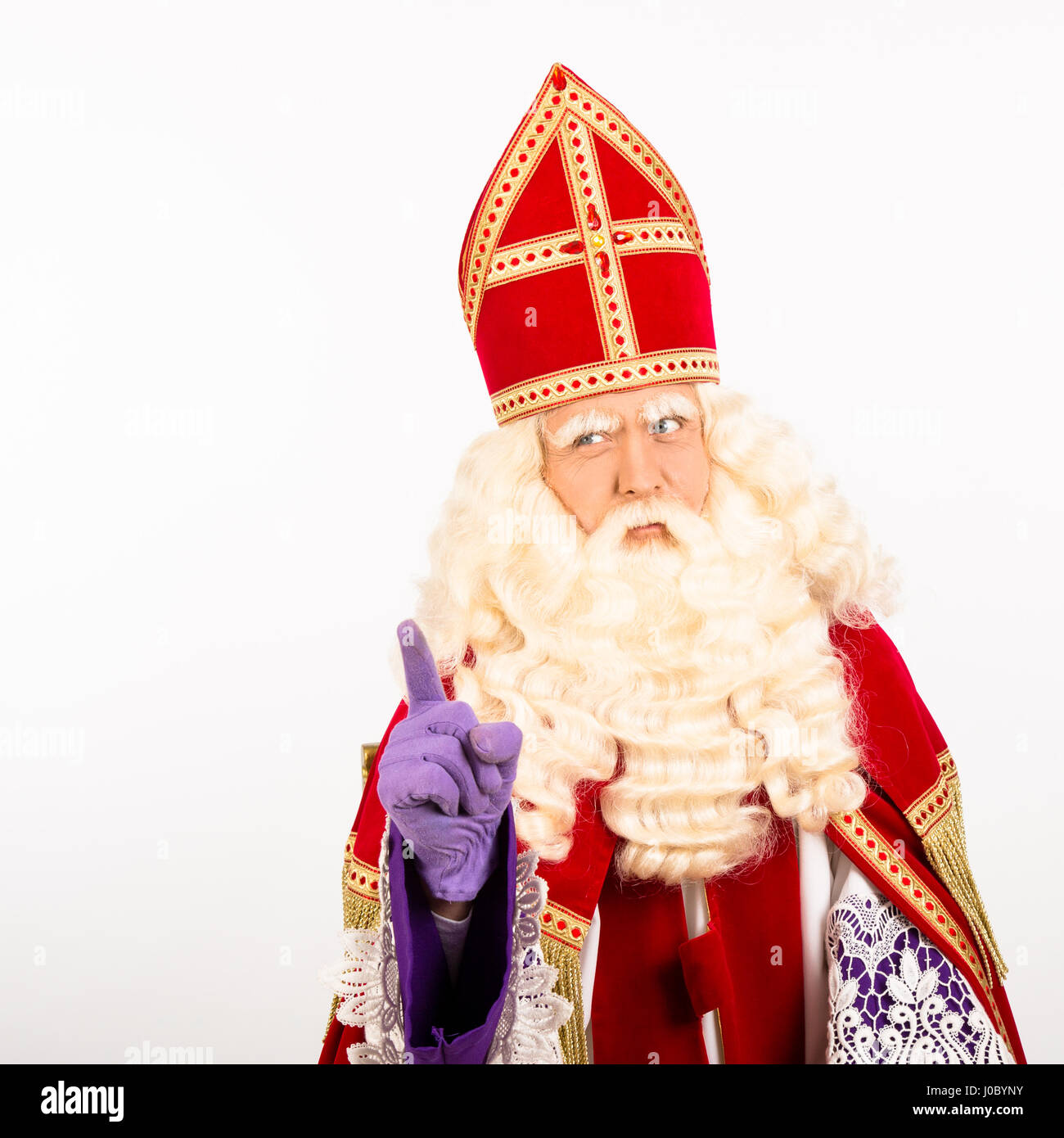 Sinterklaas portrait. isolated on white background. Dutch character of ...