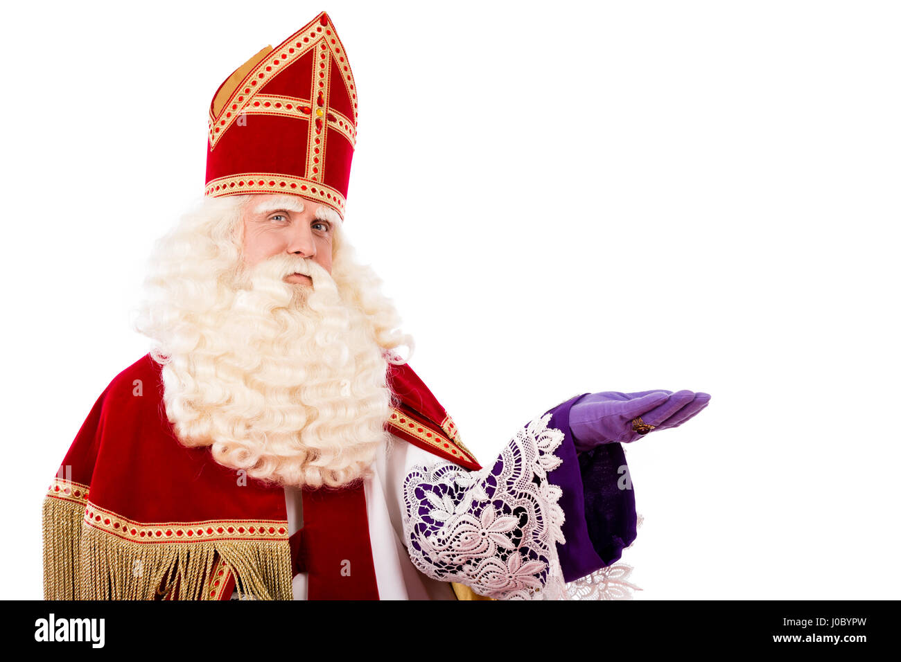 Sinterklaas portrait. isolated on white background. Dutch character of ...