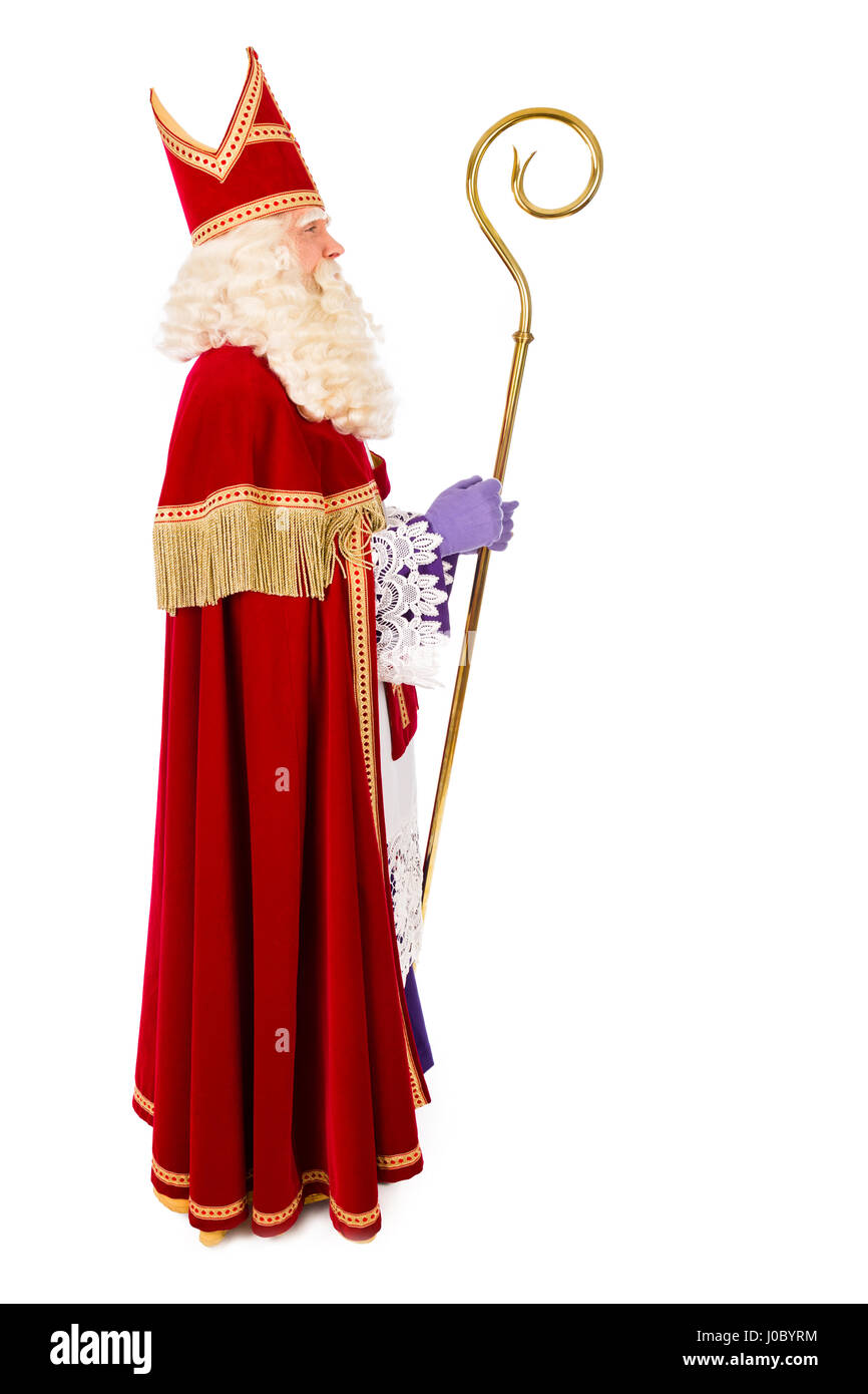 Sinterklaas portrait full length . isolated on white background. Dutch ...