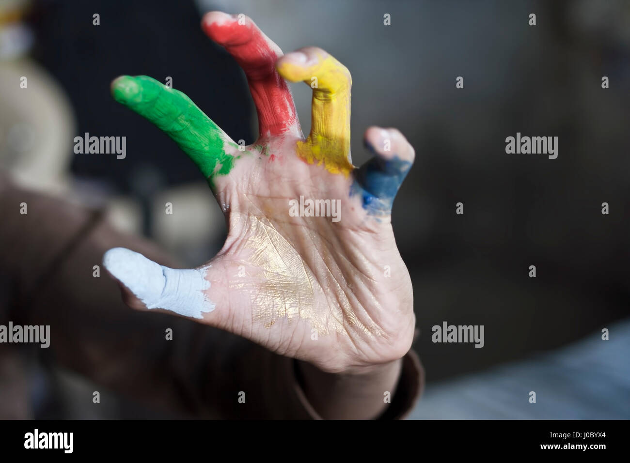 Human hand painted like tiger claws Stock Photo - Alamy