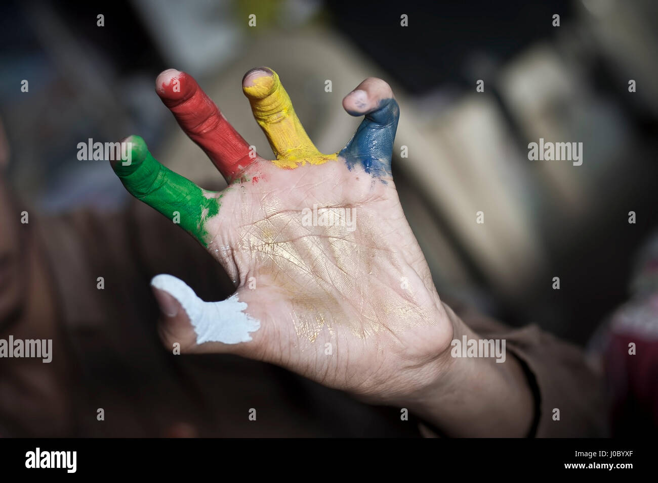 Human hand painted like tiger claws Stock Photo - Alamy