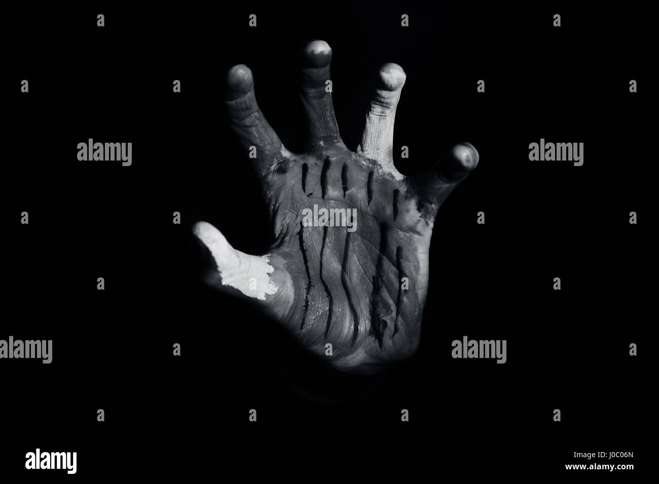 Human hand painted like tiger claws Stock Photo - Alamy
