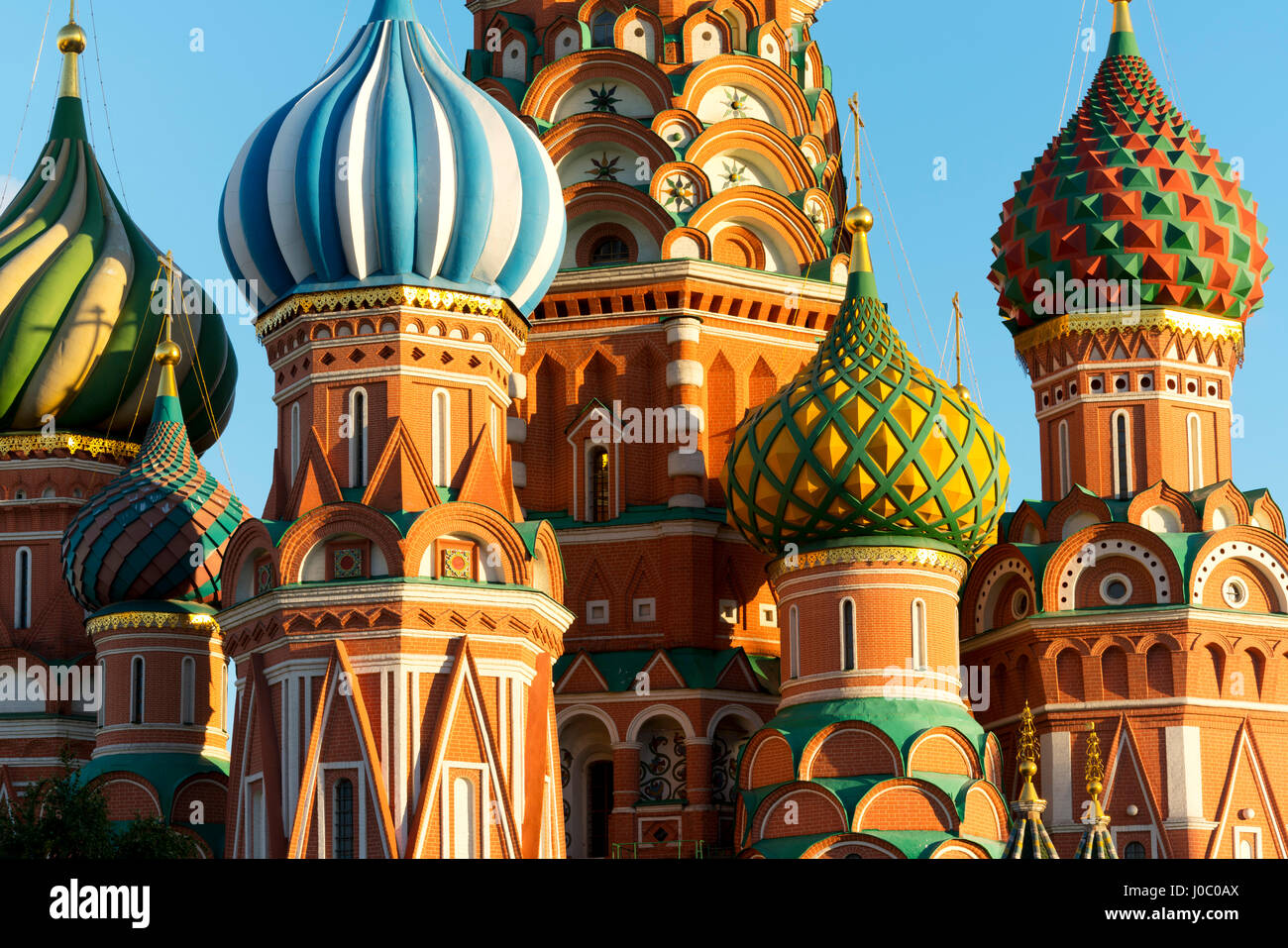 Close-up of the domes of St. Basil's Cathedral, UNESCO World Heritage ...