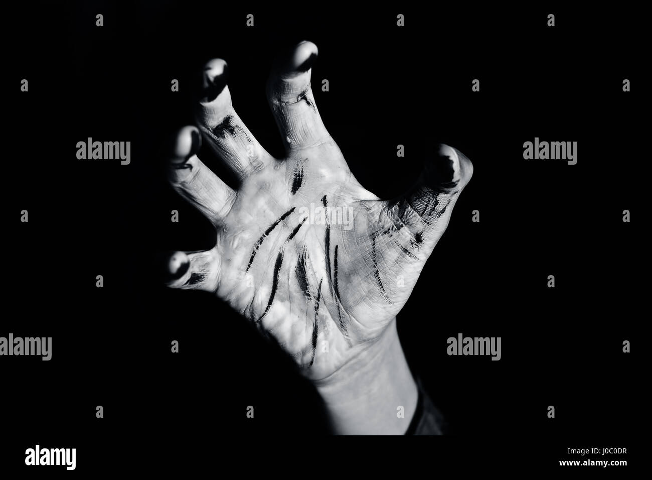 Human hand painted like tiger claws Stock Photo - Alamy