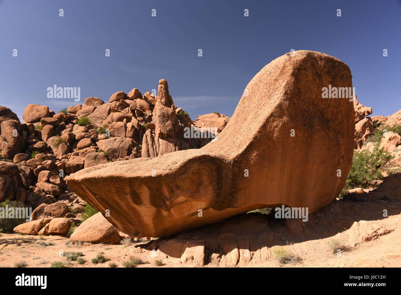 Stone formation around village of Tafraoute, Morocco, North Africa ...