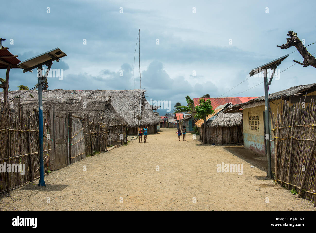 Traditional huts, Achutupu, San Blas Islands, Kuna Yala, Panama ...