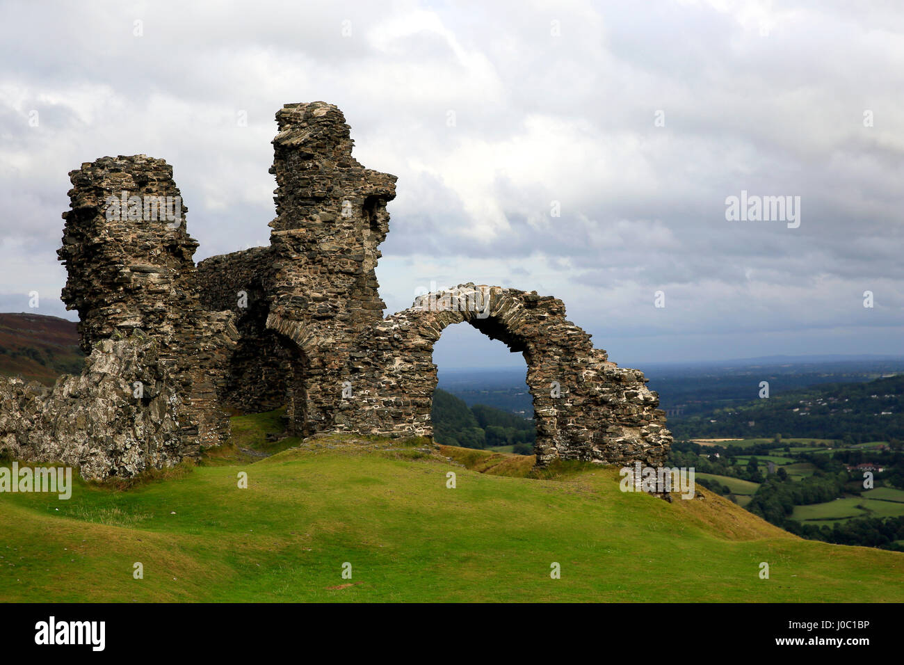 The ruins of Dinas Bran, a medieval castle near Llangollen ...