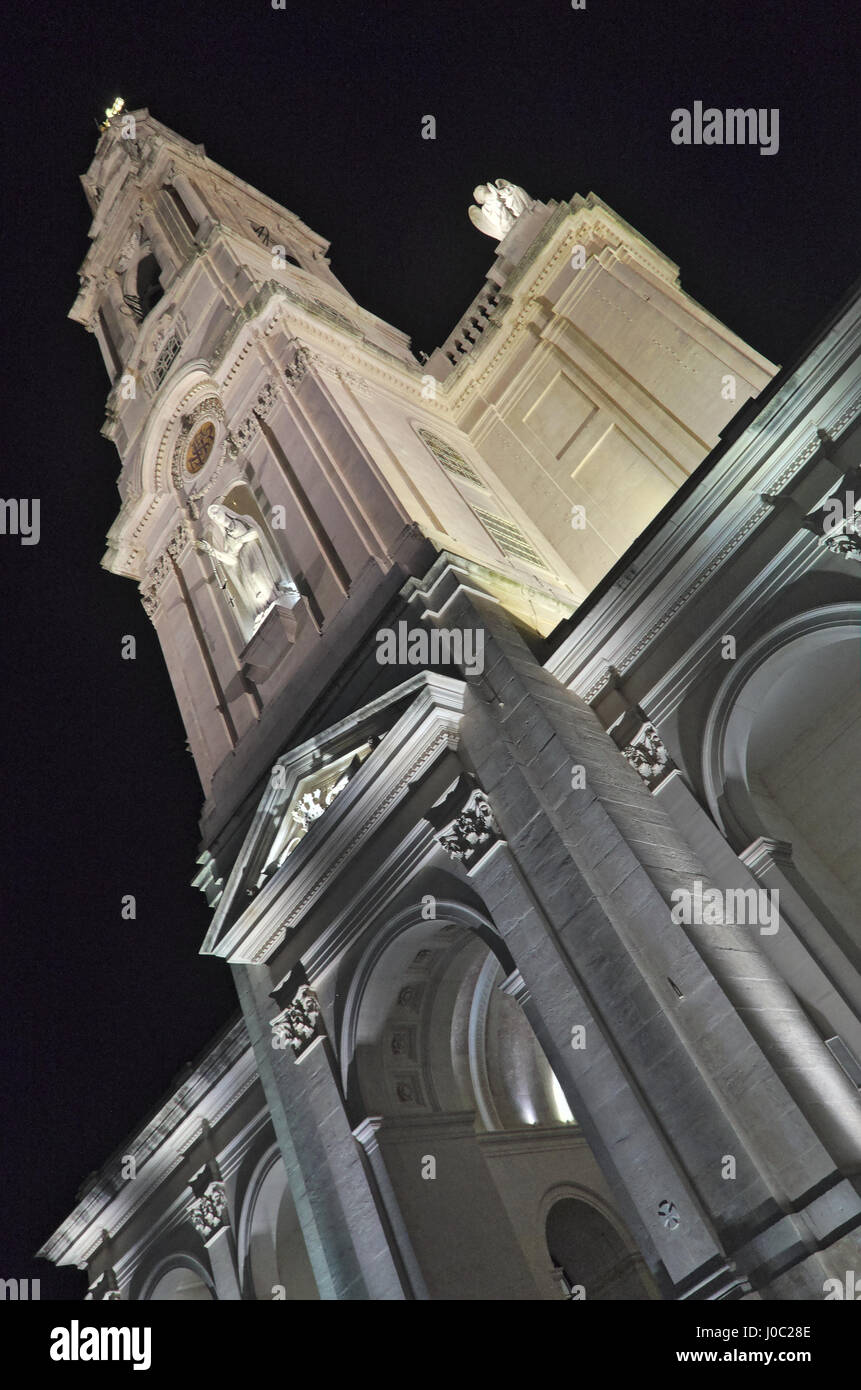 Sanctuary of Our Lady of Fatima at Night. in Fatima, Portugal Stock ...