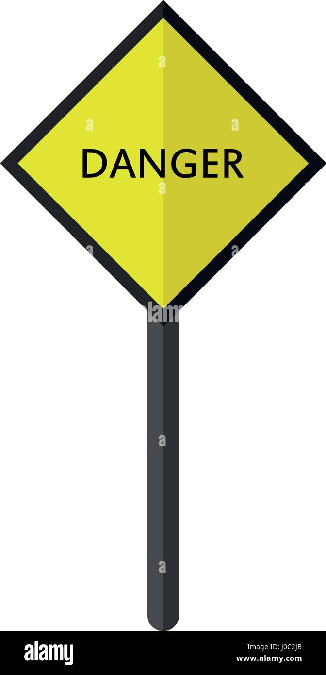 icon danger sign illustrated on a white background in vector Stock ...