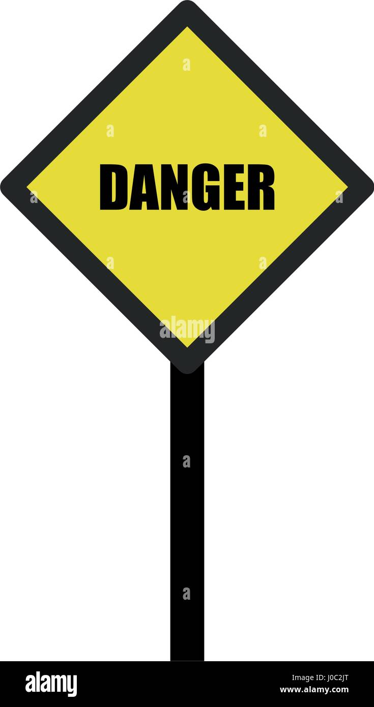 icon danger sign illustrated on a white background in vector Stock ...