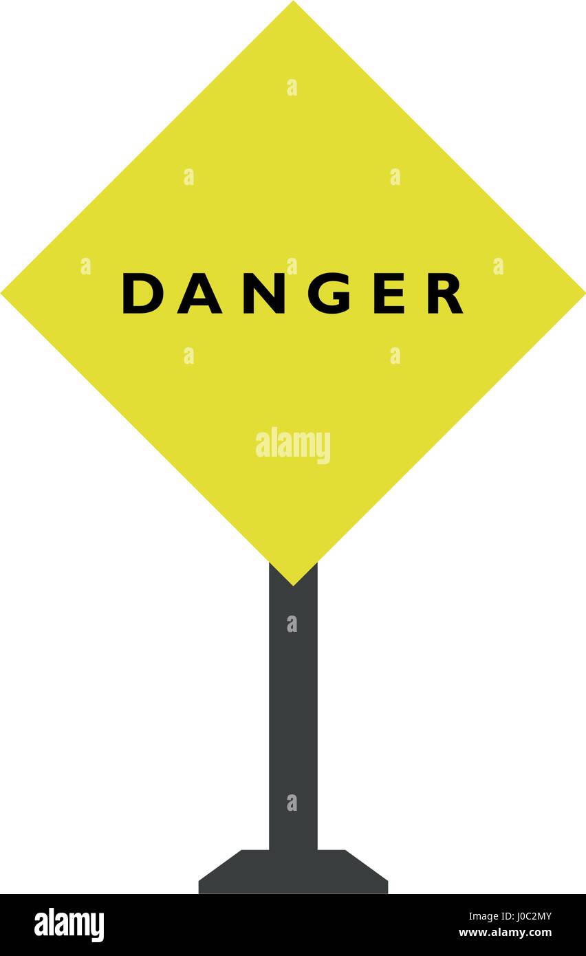 icon danger sign illustrated on a white background in vector Stock ...