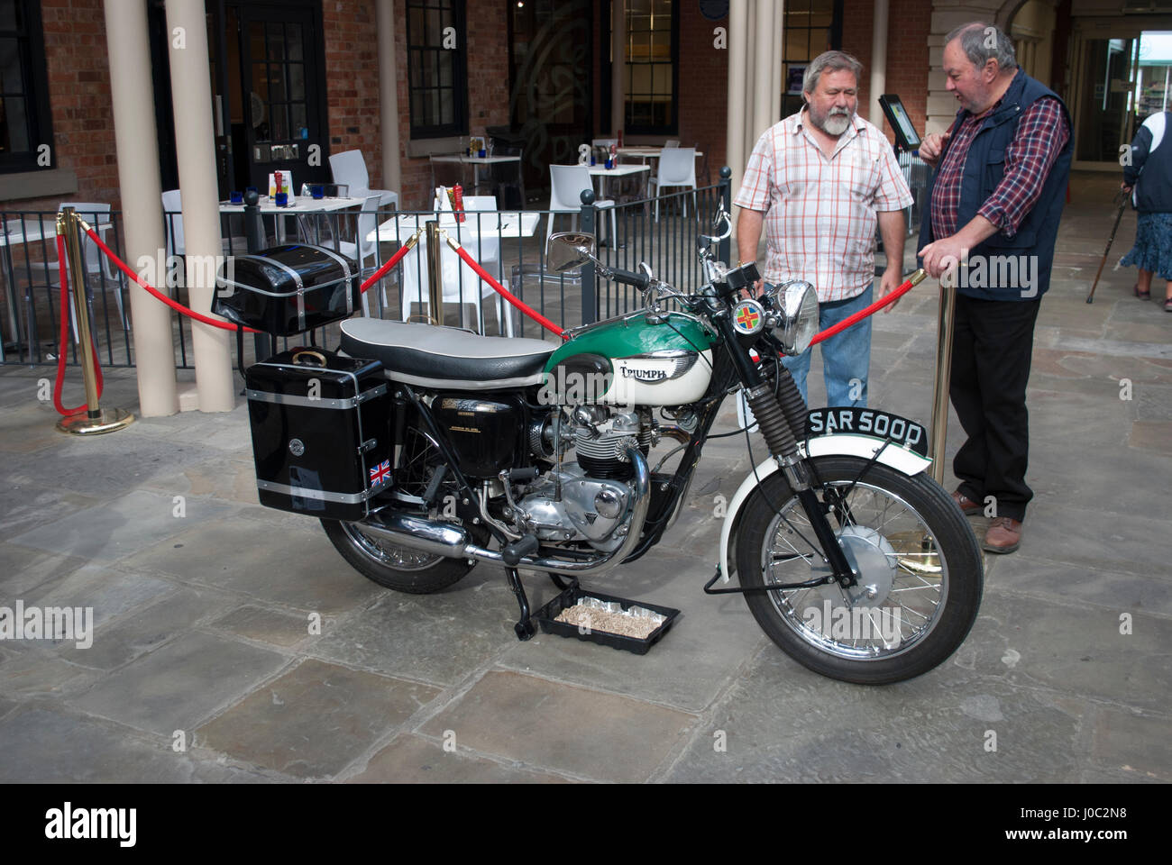 Display of vintage motorcycles Stock Photo - Alamy