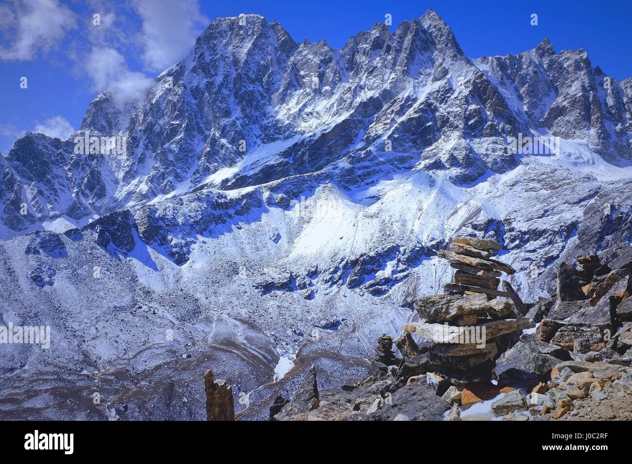 Taken from the Summit of Gokyo Ri in the Himalayas, Nepal while ...