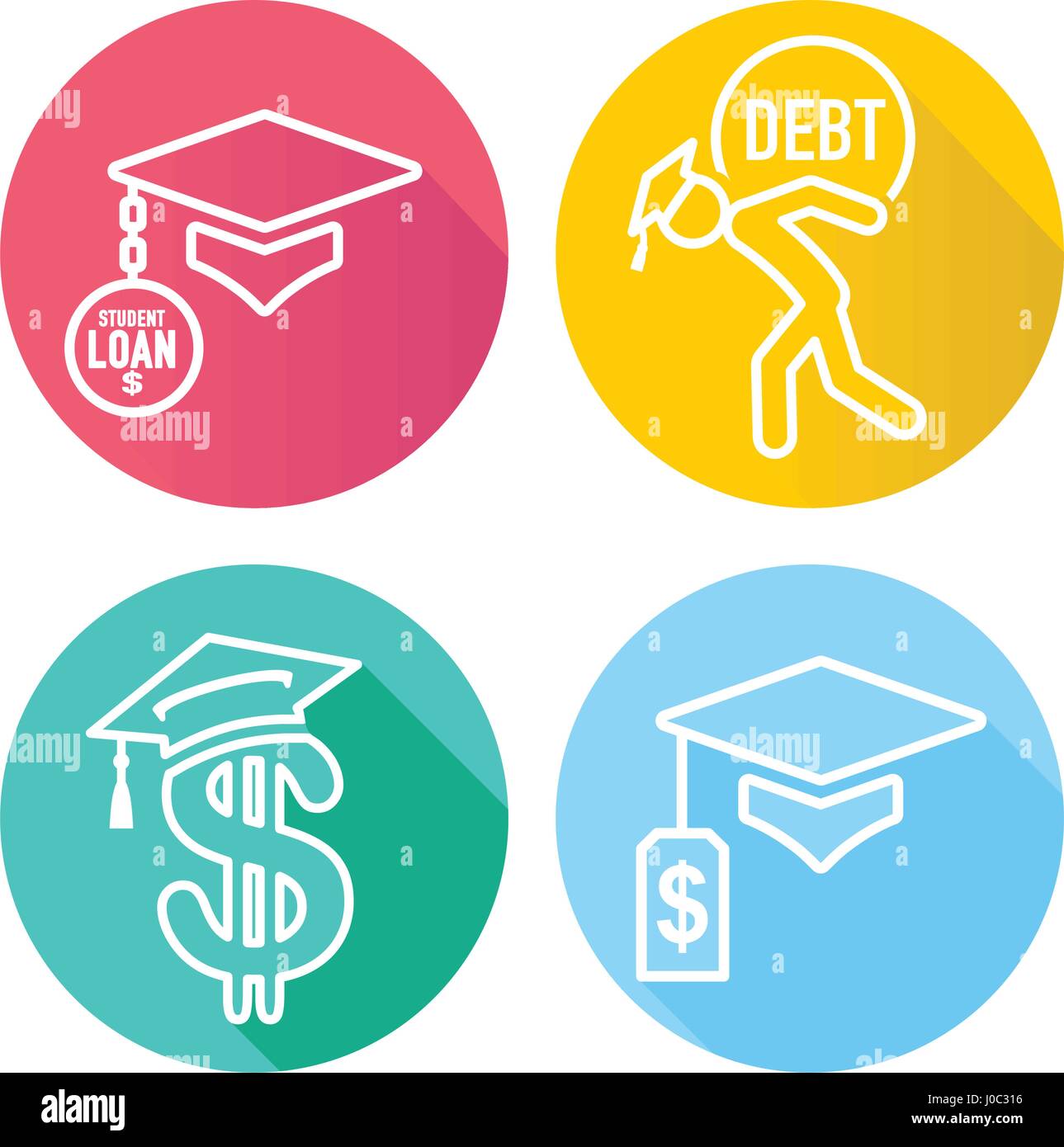 Graduate Student Loan Icon - Student Loan Graphics for Education ...