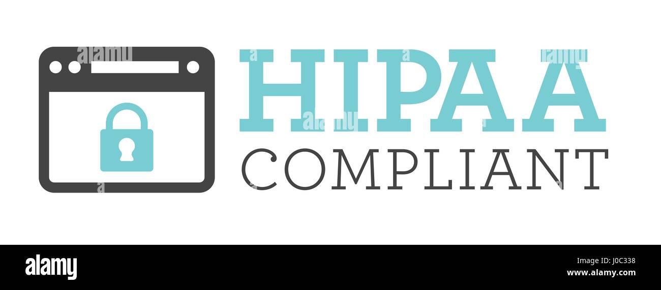 HIPAA Compliance Icon Graphic with Medical Security Symbol Stock Vector ...