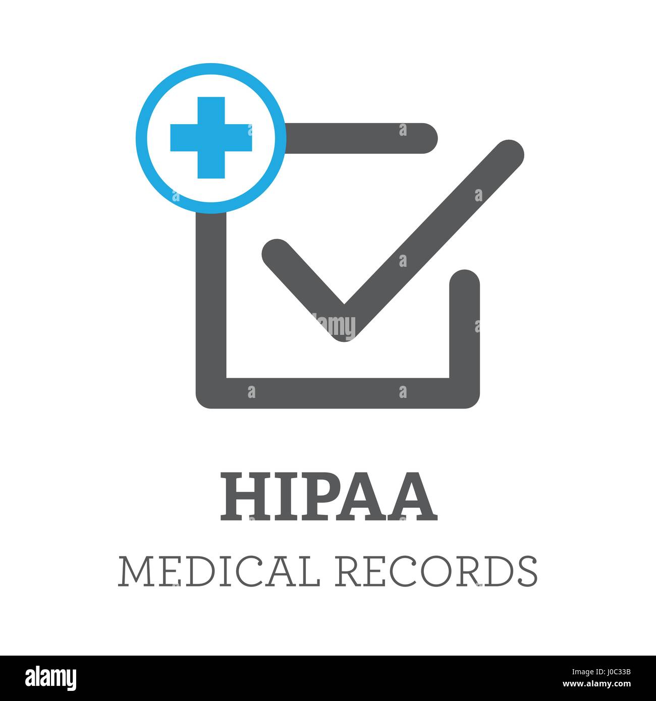 HIPAA Compliance Icon Graphic For Medical Document Security Stock ...