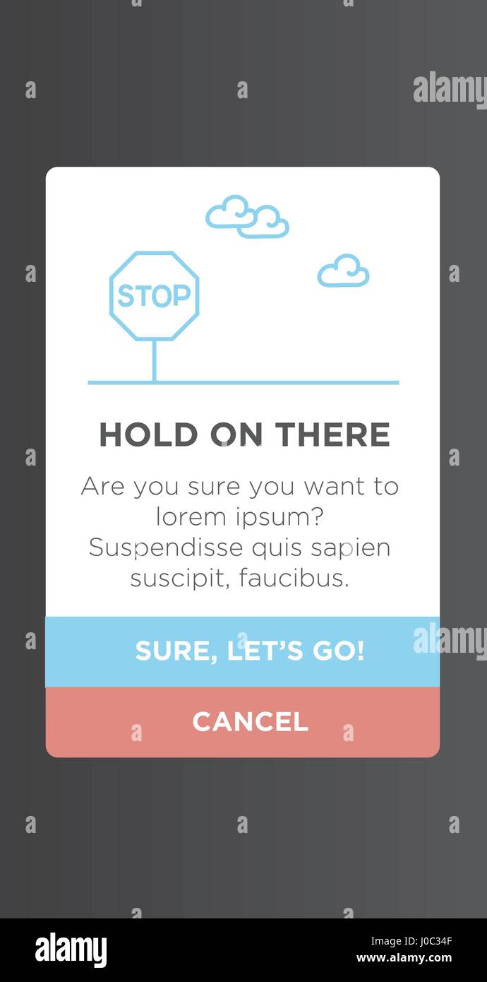 Modal Windows for Mobile UI & UX interface and experience design Stock ... Modal Windows for Mobile UI & UX interface and experience design Stock ...