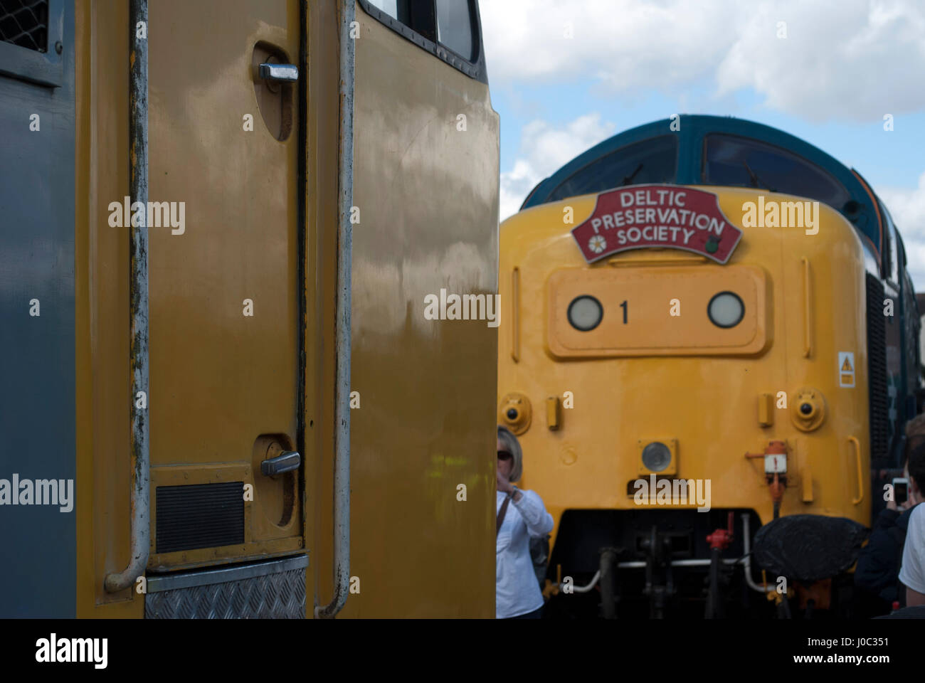 The front of an old British Rail Class 55 Deltic diesel train Stock ...