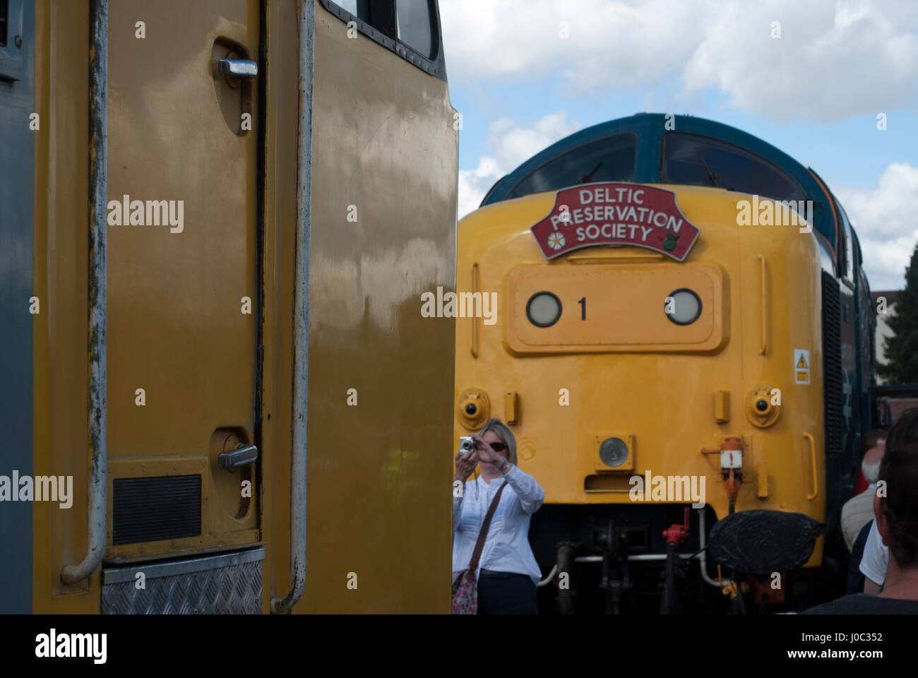 The front of an old British Rail Class 55 Deltic diesel train Stock ...