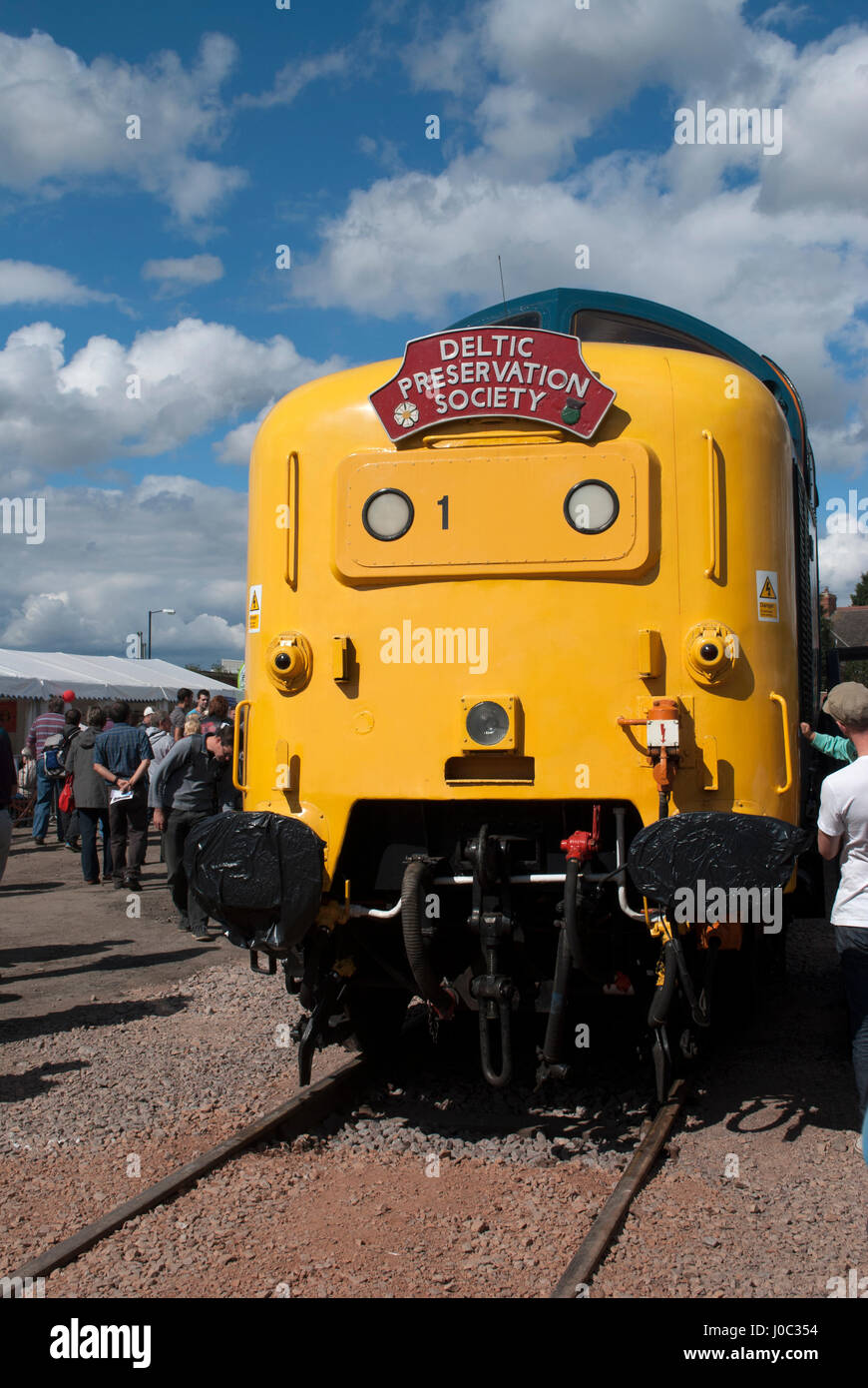 The front of an old British Rail Class 55 Deltic diesel train Stock ... The front of an old British Rail Class 55 Deltic diesel train Stock ...