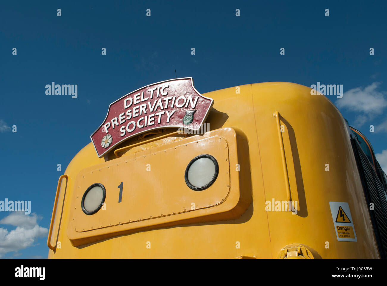 The front of an old British Rail Class 55 Deltic diesel train Stock ...