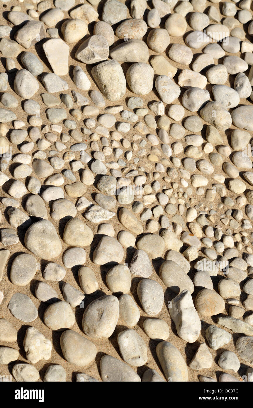Stone pattern on the beach in Gdynia Orlowo in Poland Stock Photo - Alamy