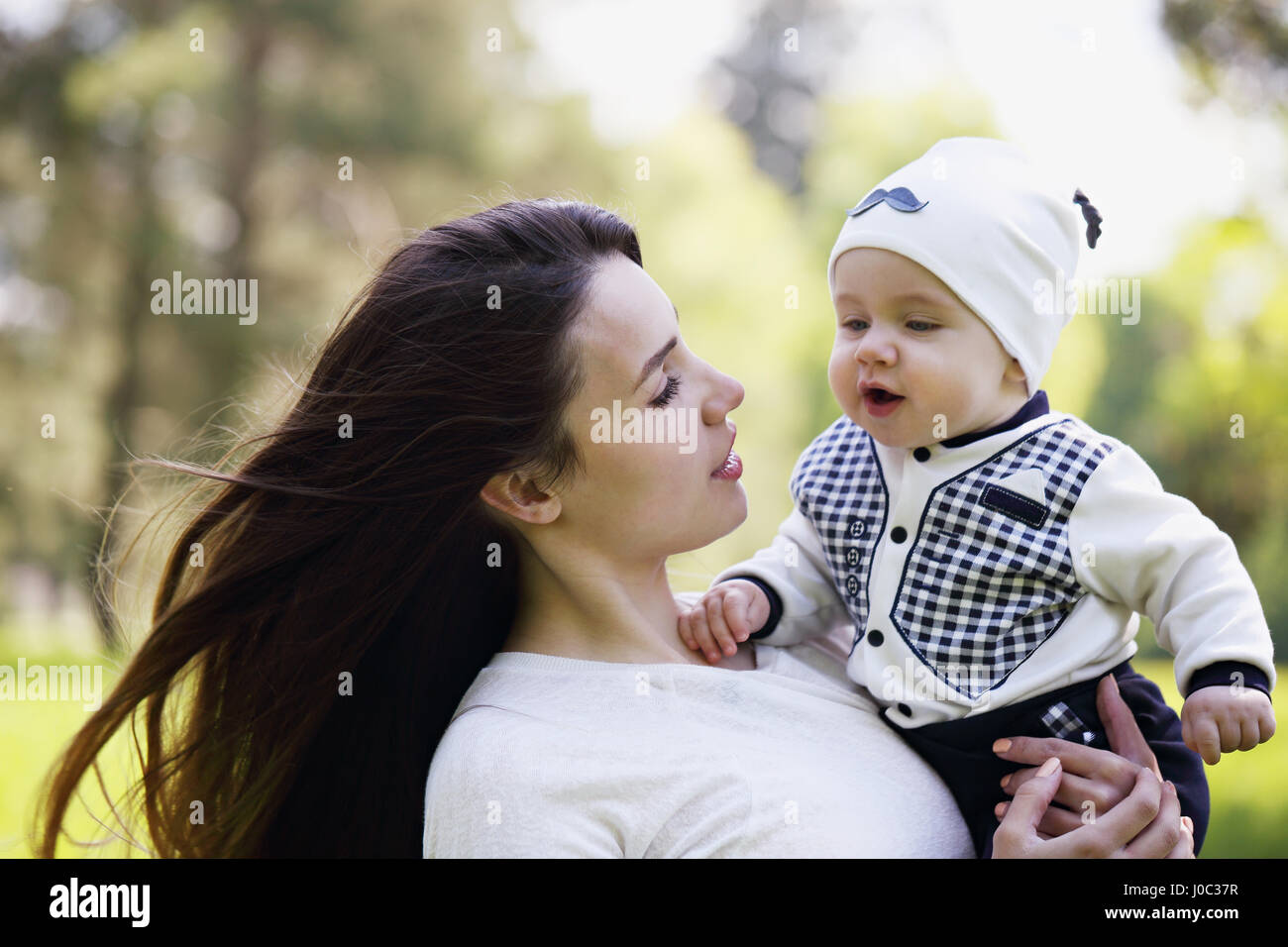 Mom with baby Stock Photo - Alamy